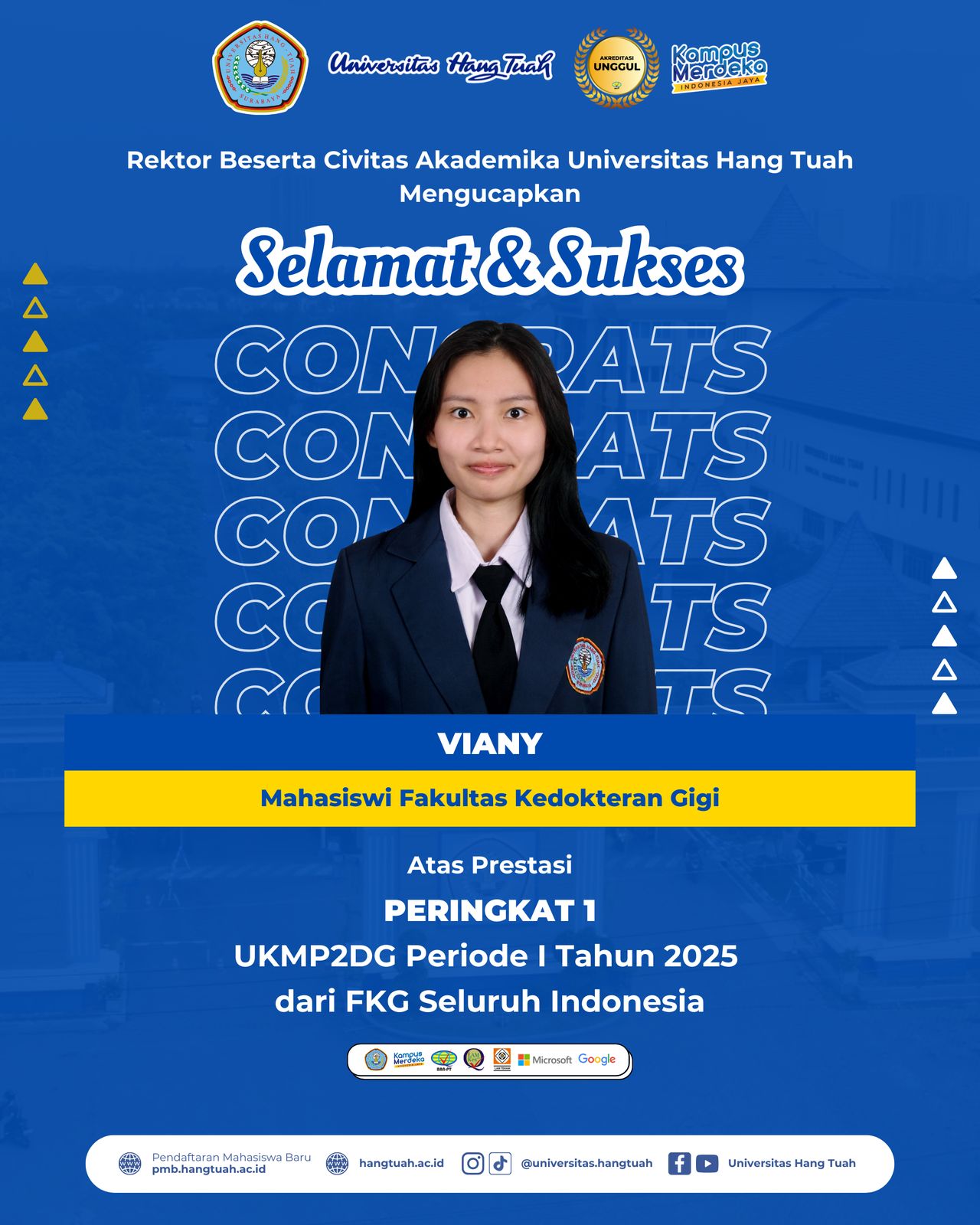 Viany Raih Peringkat 1 UKMP2DG Nasional, Harumkan Nama Universitas Hang ...